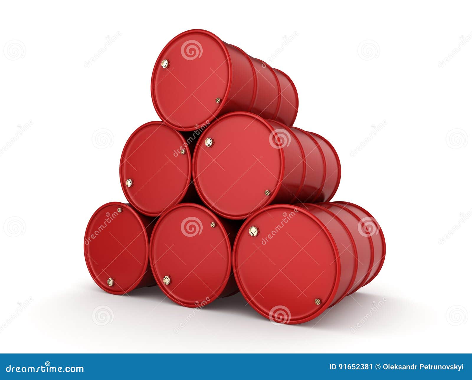 3D rendering red barrels stock illustration. Illustration of material ...