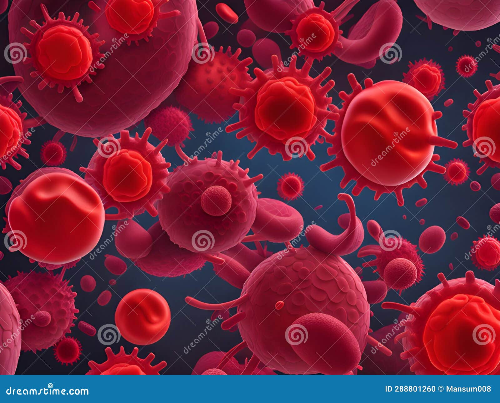 3d Rendering of a Red Blood Cells, Ai Generated Stock Illustration ...