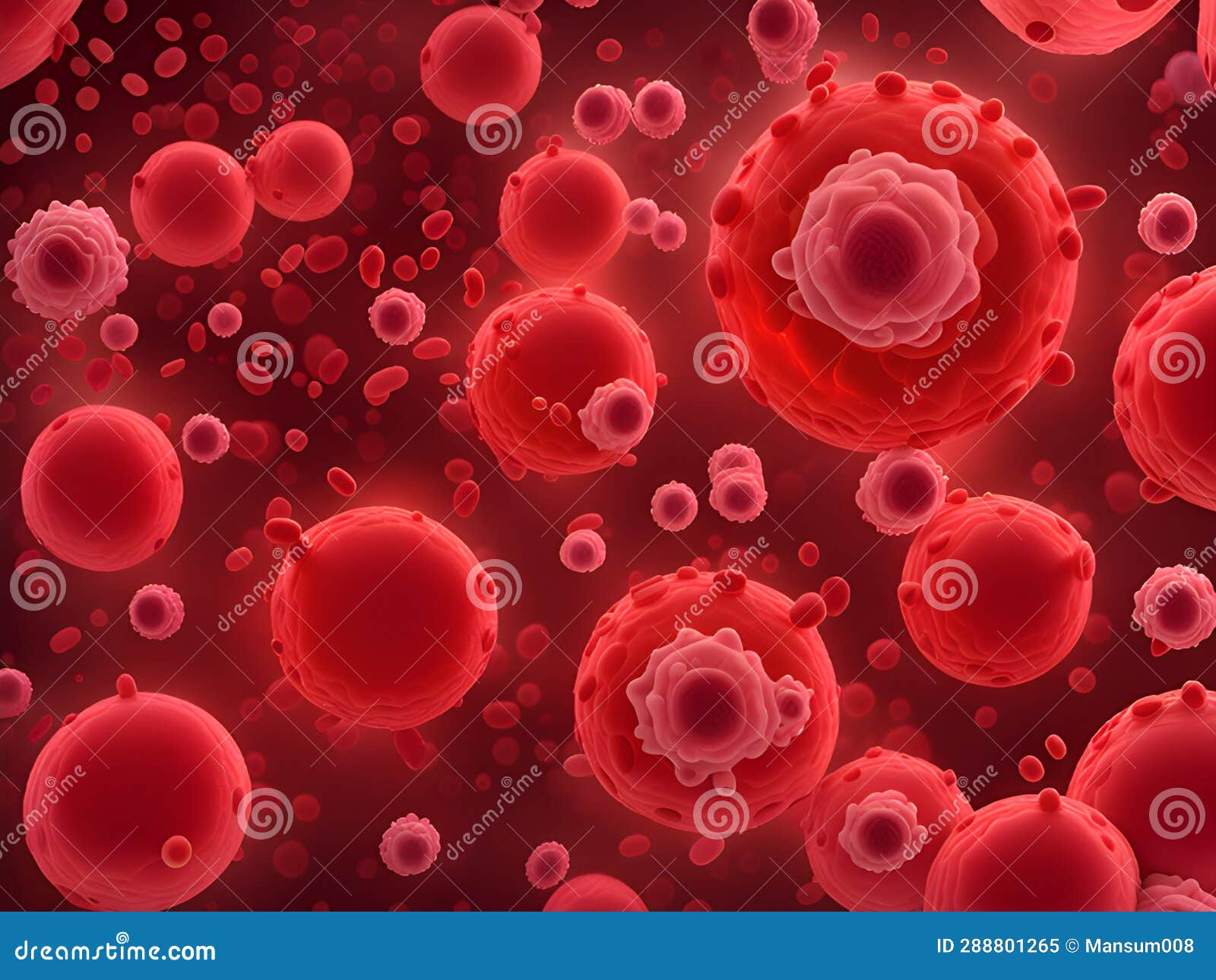 3d Rendering of a Red Blood Cells, Ai Generated Stock Illustration ...
