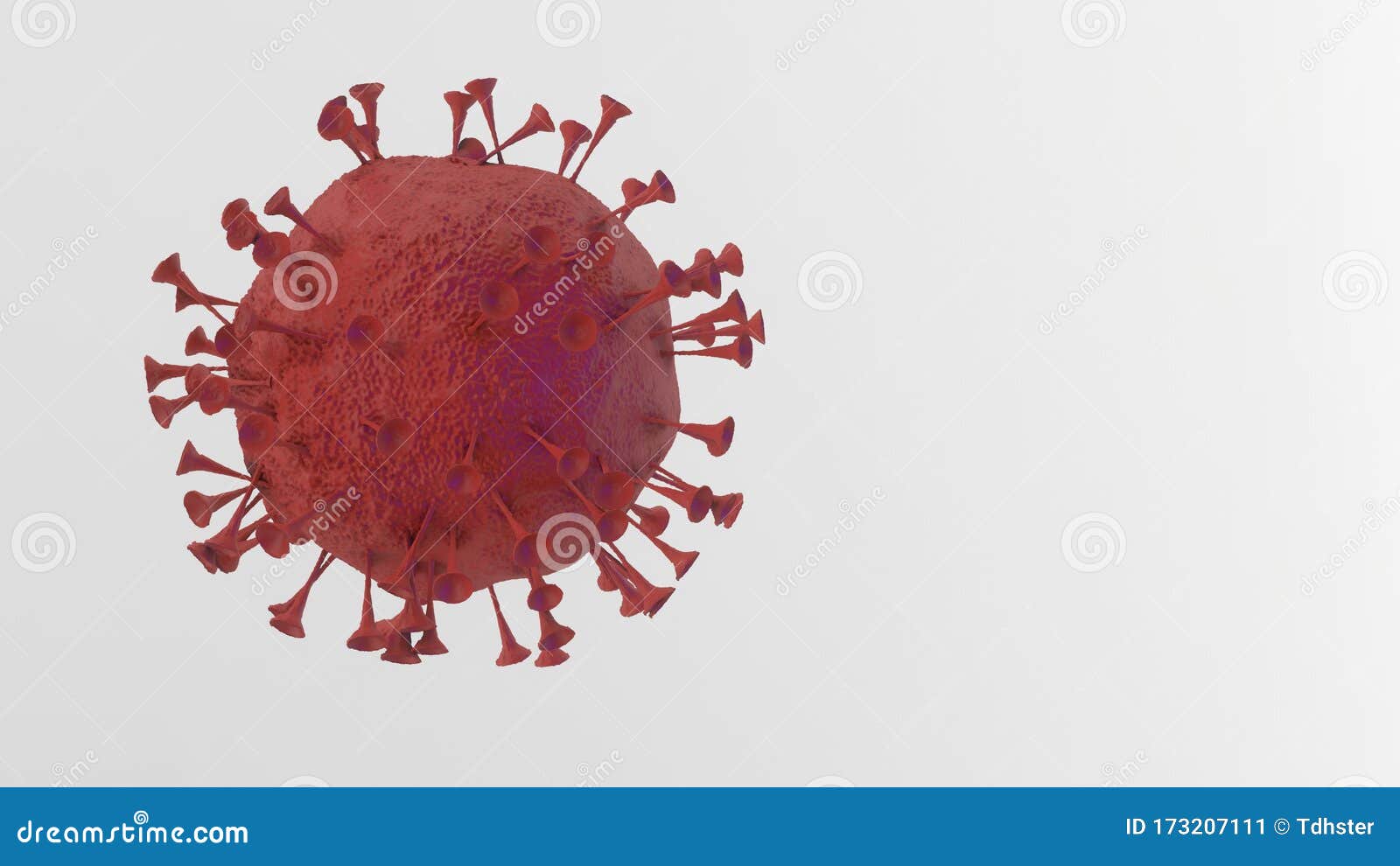 3D Rendering of Red Contagious HIV AIDS, Flur or Coronavirus Isolated ...