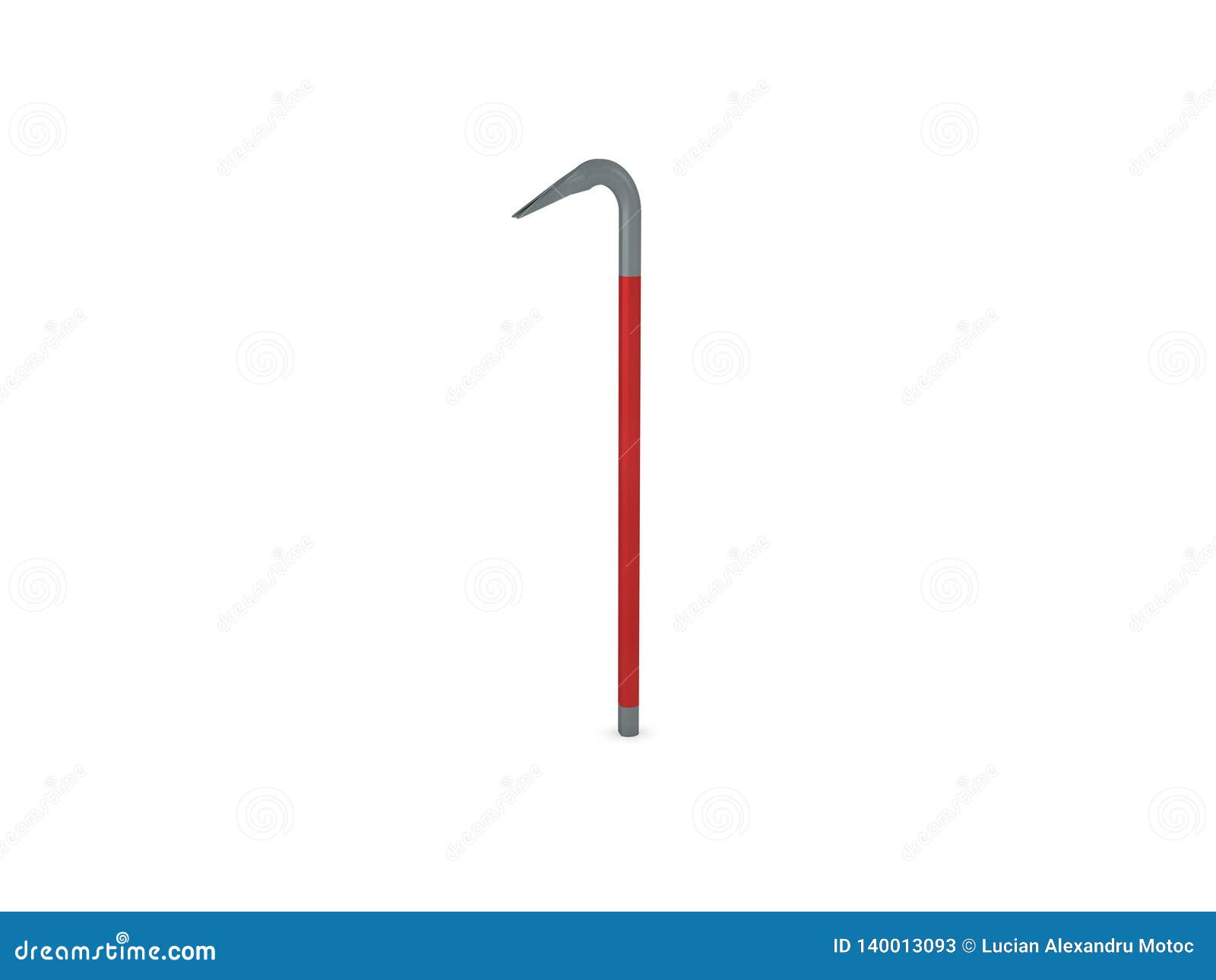 3D Rendering of a Red Crowbar Stock Illustration - Illustration of ...