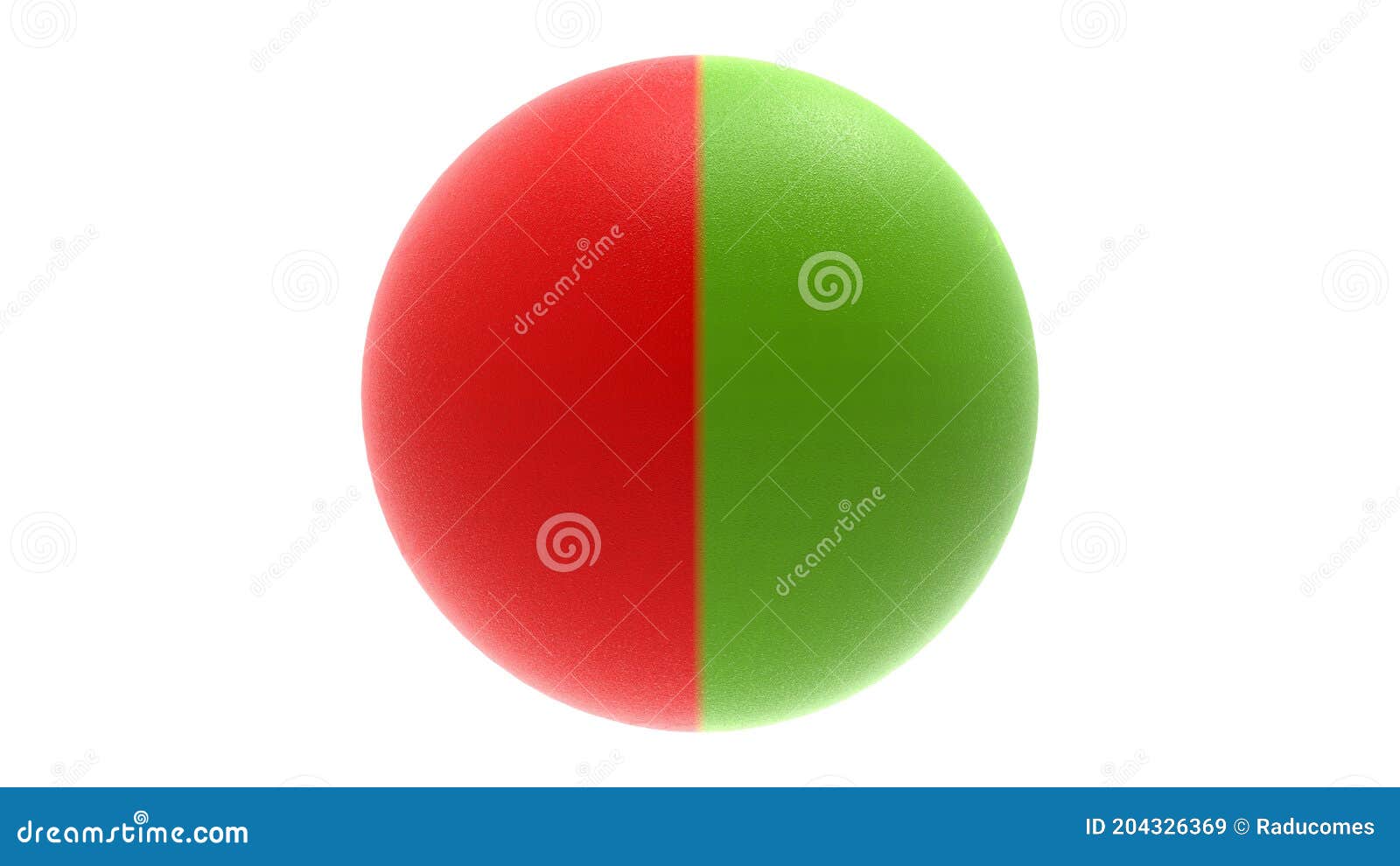 3D Rendering - Red and Green Sides Forming a Sphere Stock Illustration ...