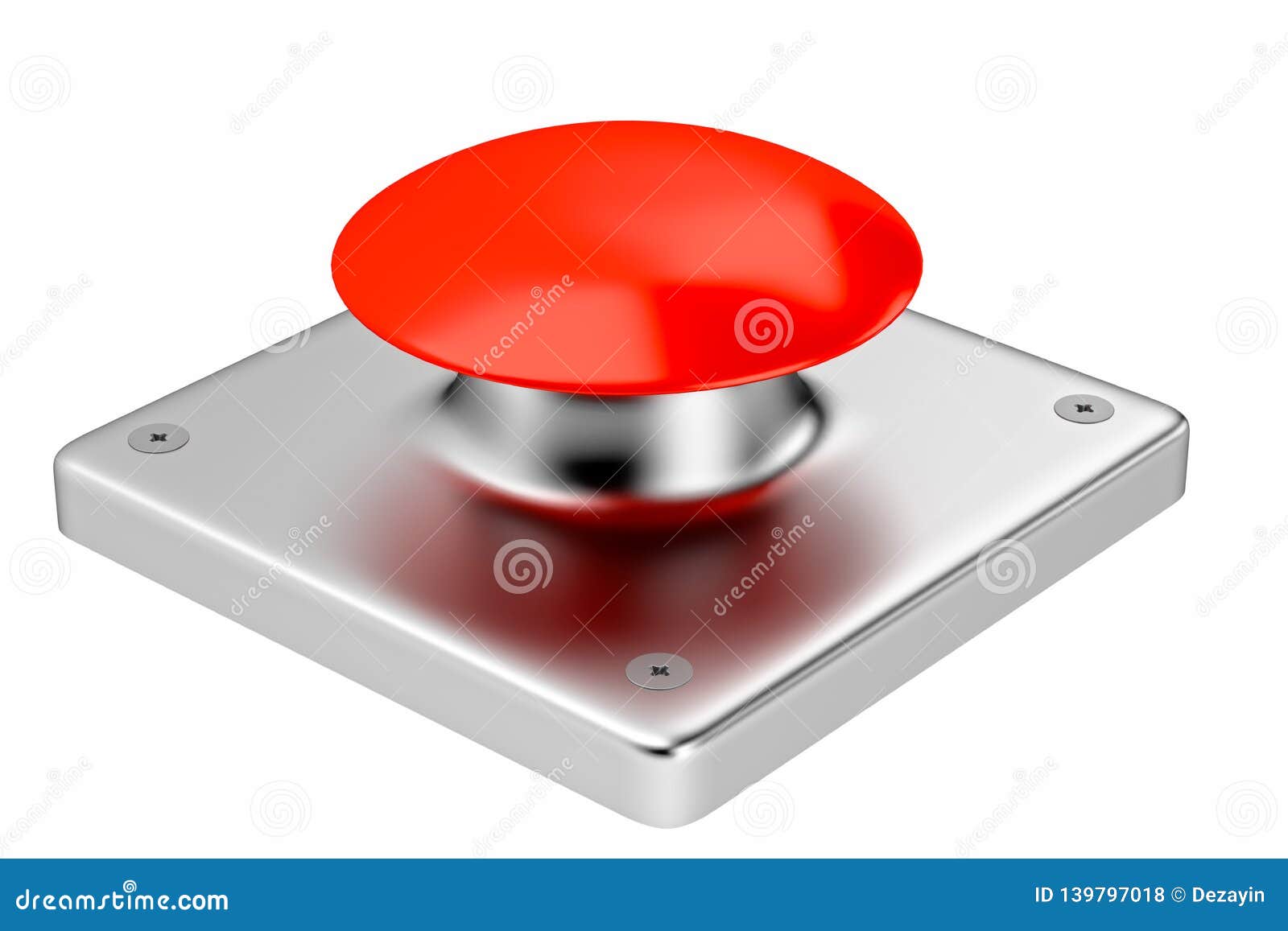 3D Rendering. Red Web Buttons on White Background Stock Illustration ...