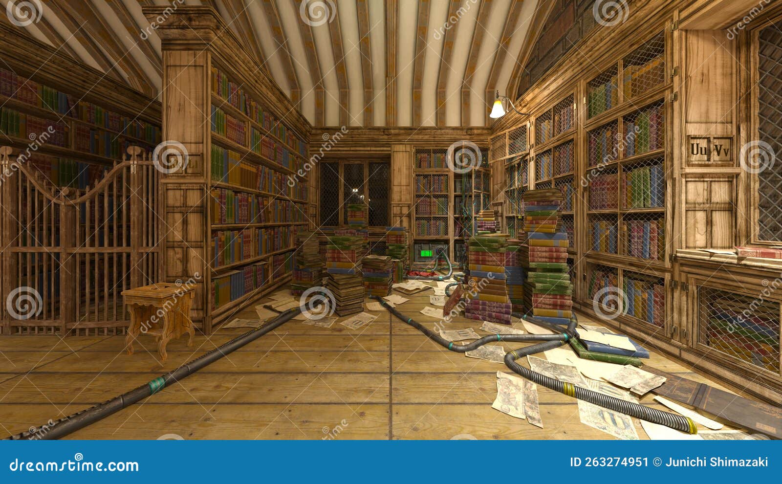 3D Rendering of the Reference Room Stock Illustration - Illustration of ...