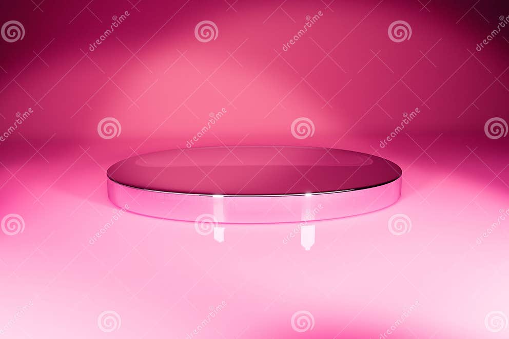 3D Rendering of a Reflective Stage with Pink Lights - Great for ...