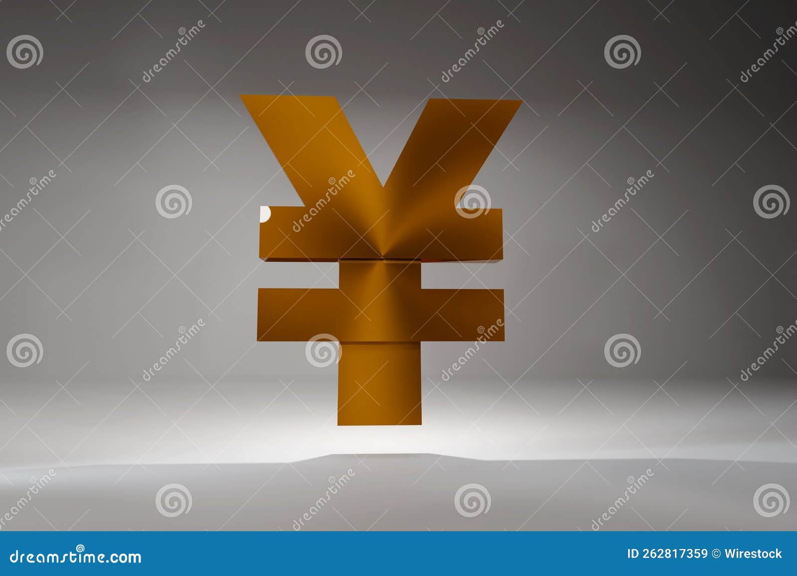 3D Rendering of the Renminbi Symbol on a Gray Background Stock ...