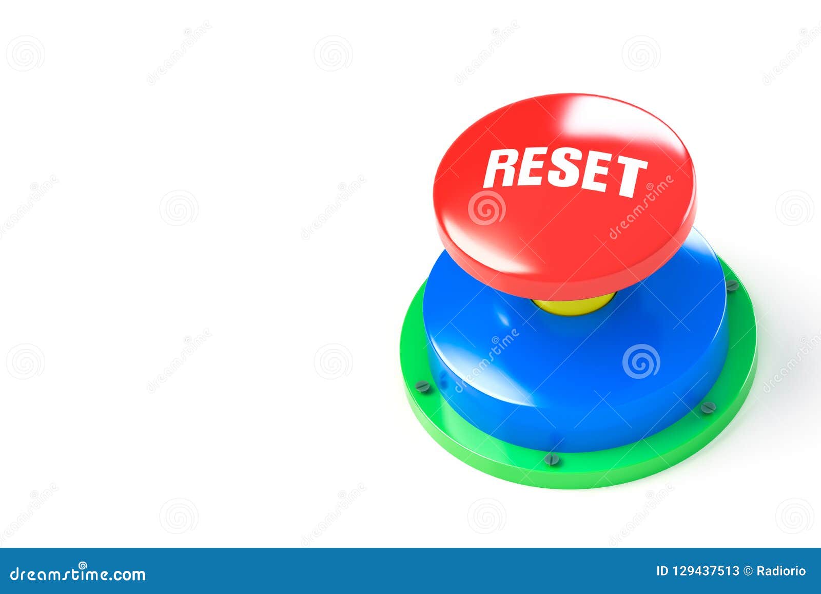Reset button stock illustration. Illustration of copyspace - 129437513