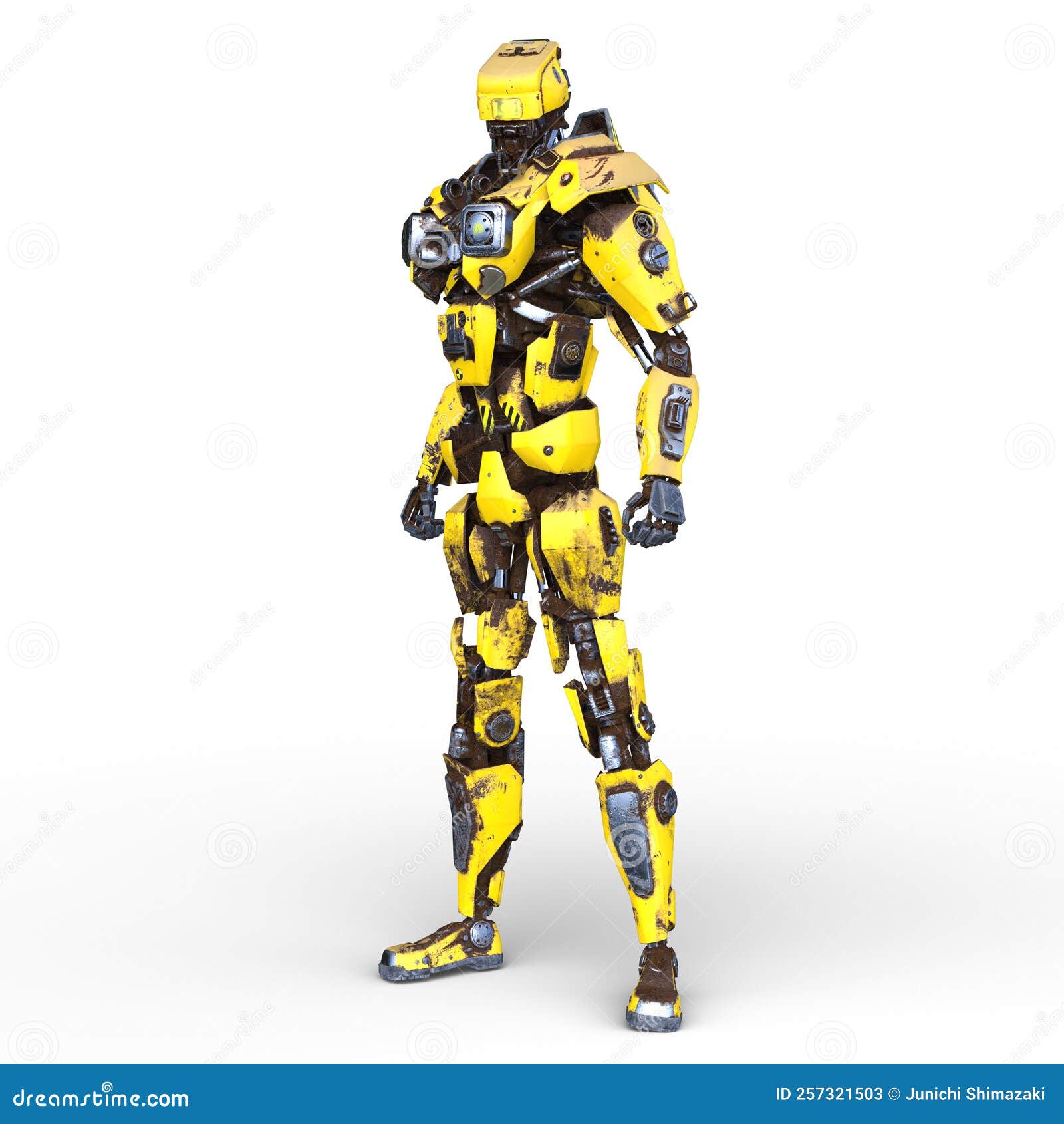 3D rendering of a robot stock illustration. Illustration of bipedal ...