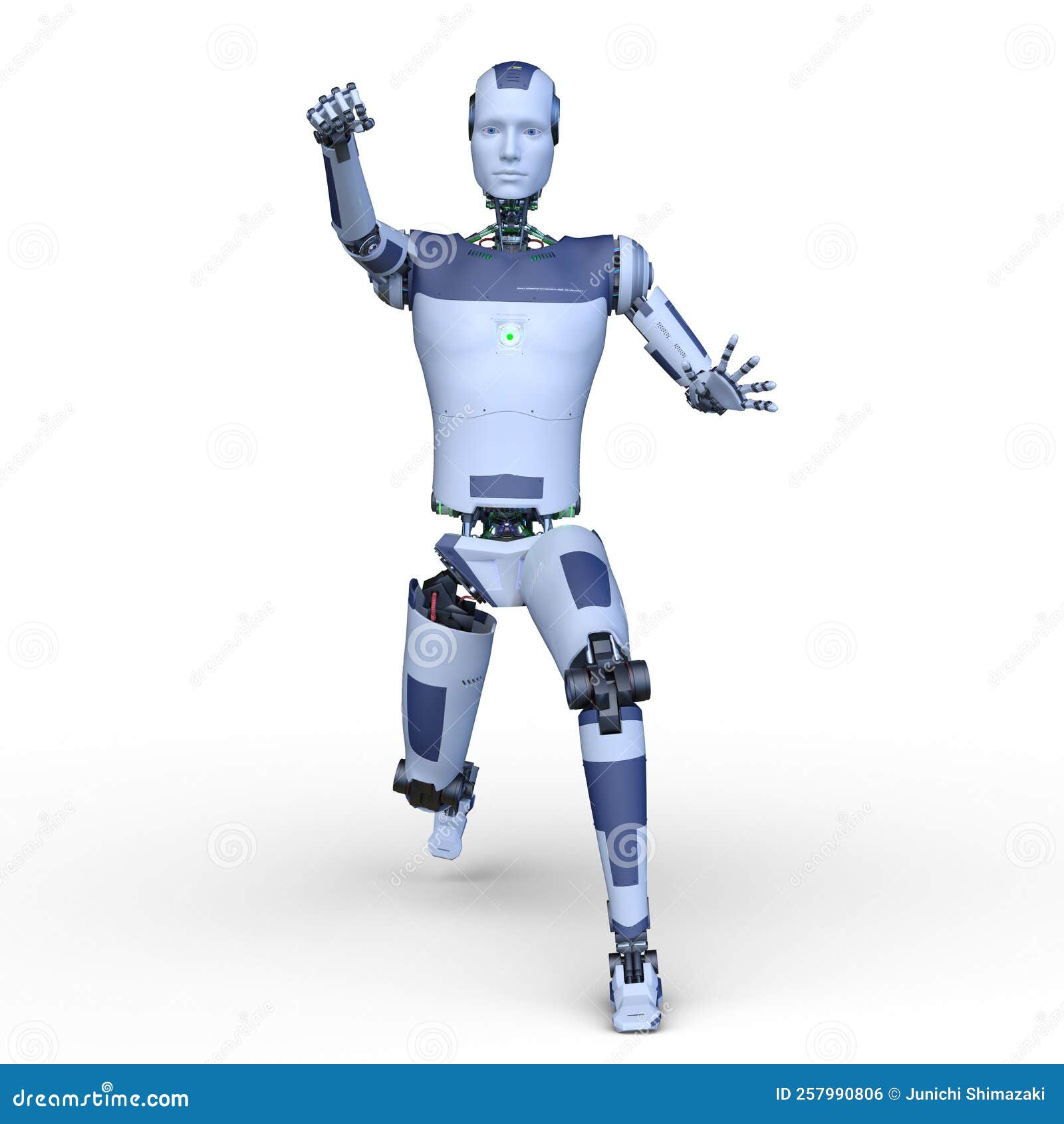 3D rendering of a robot stock illustration. Illustration of games ...