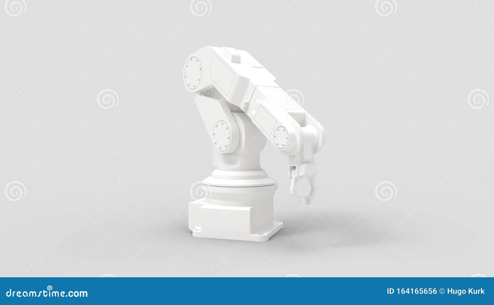 3d Rendering of a Robot Arm Isolated in a Colored Studio Background ...