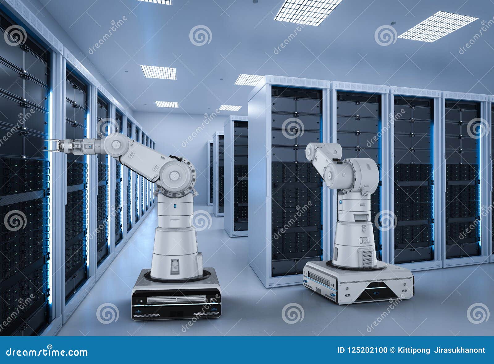 Automation server room stock illustration. Illustration of industry ...