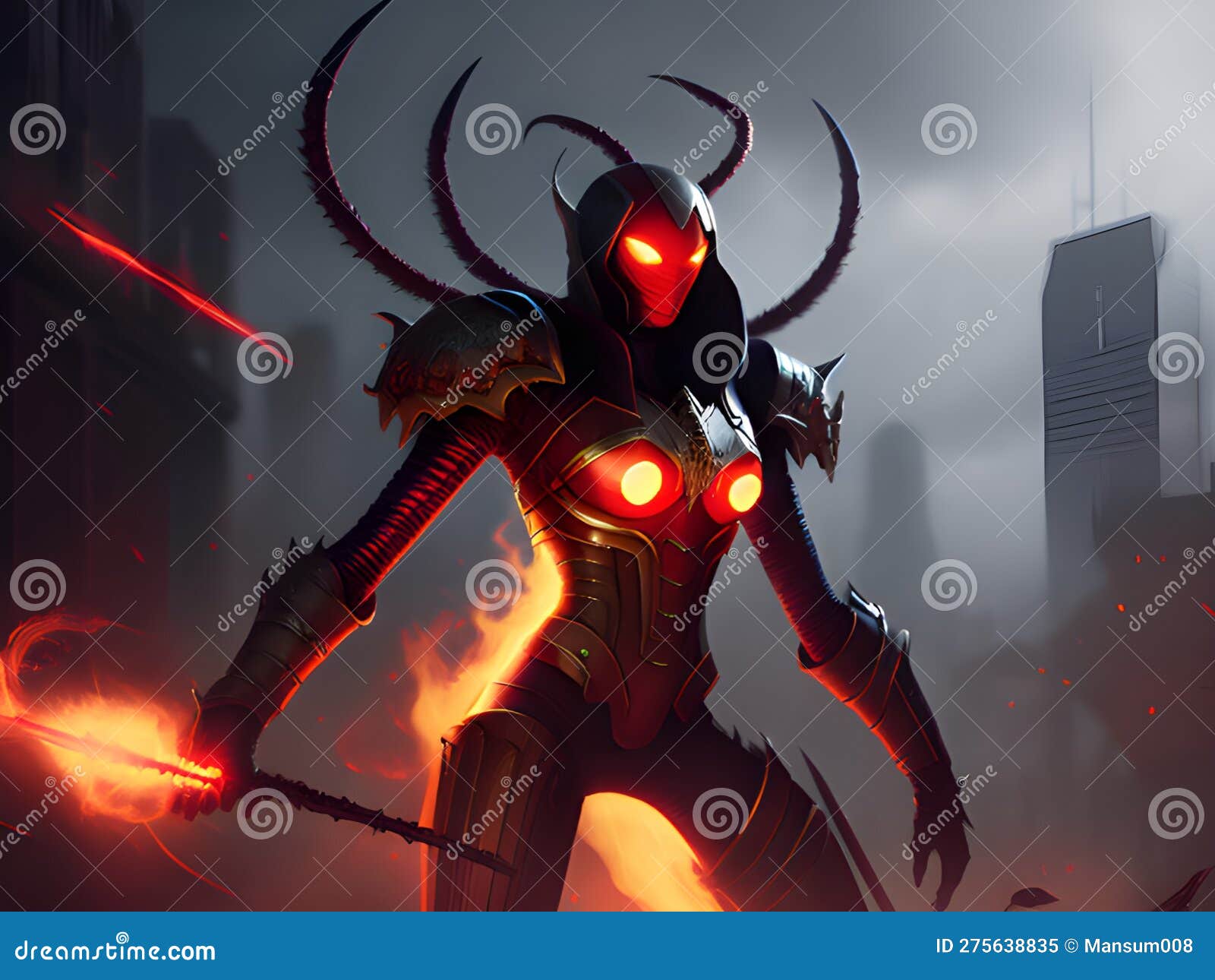 3d Rendering of a Robot with a Mask , Ai Generated Stock Illustration ...