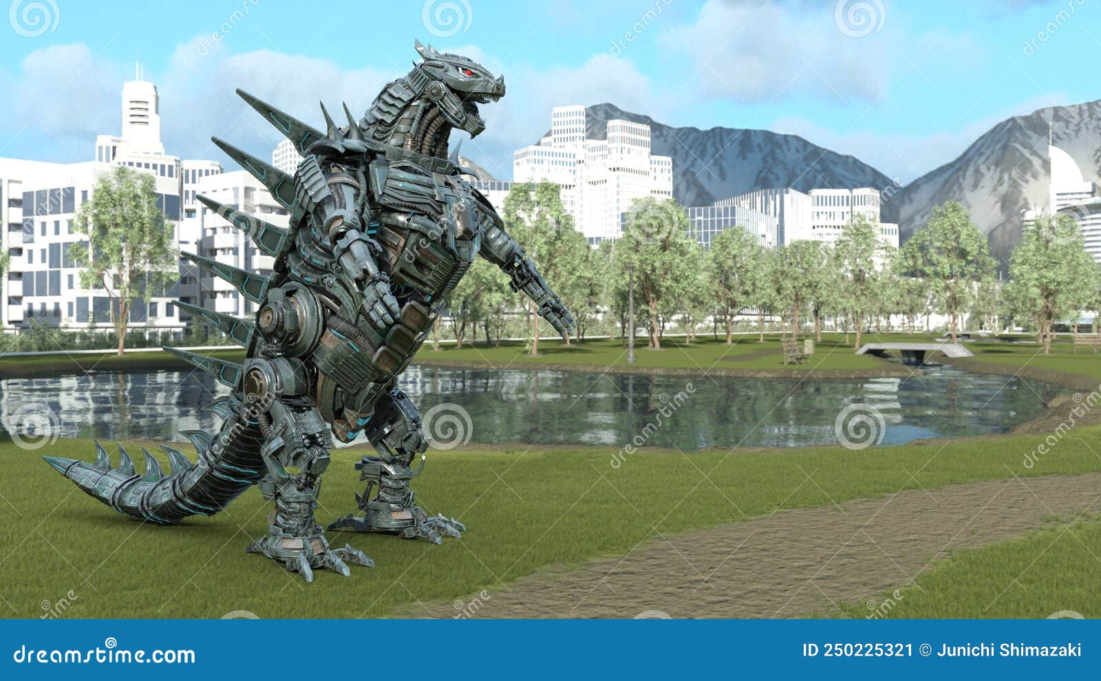 3D Rendering of a Robot Monster Stock Illustration - Illustration of ...