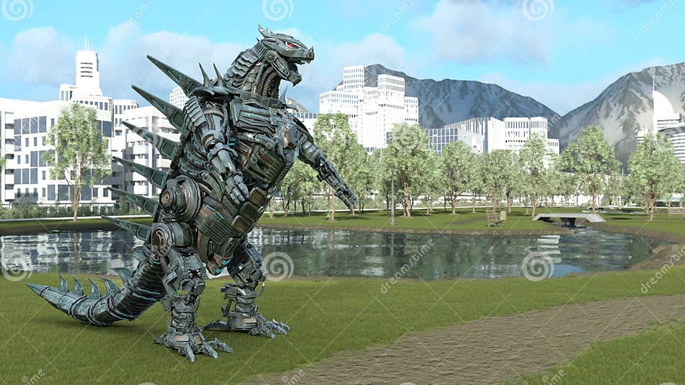3D Rendering of a Robot Monster Stock Illustration - Illustration of ...