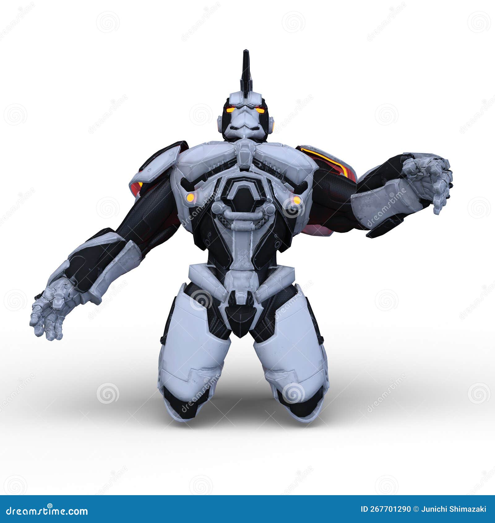 3D Rendering of a Robot Monster Stock Illustration - Illustration of ...