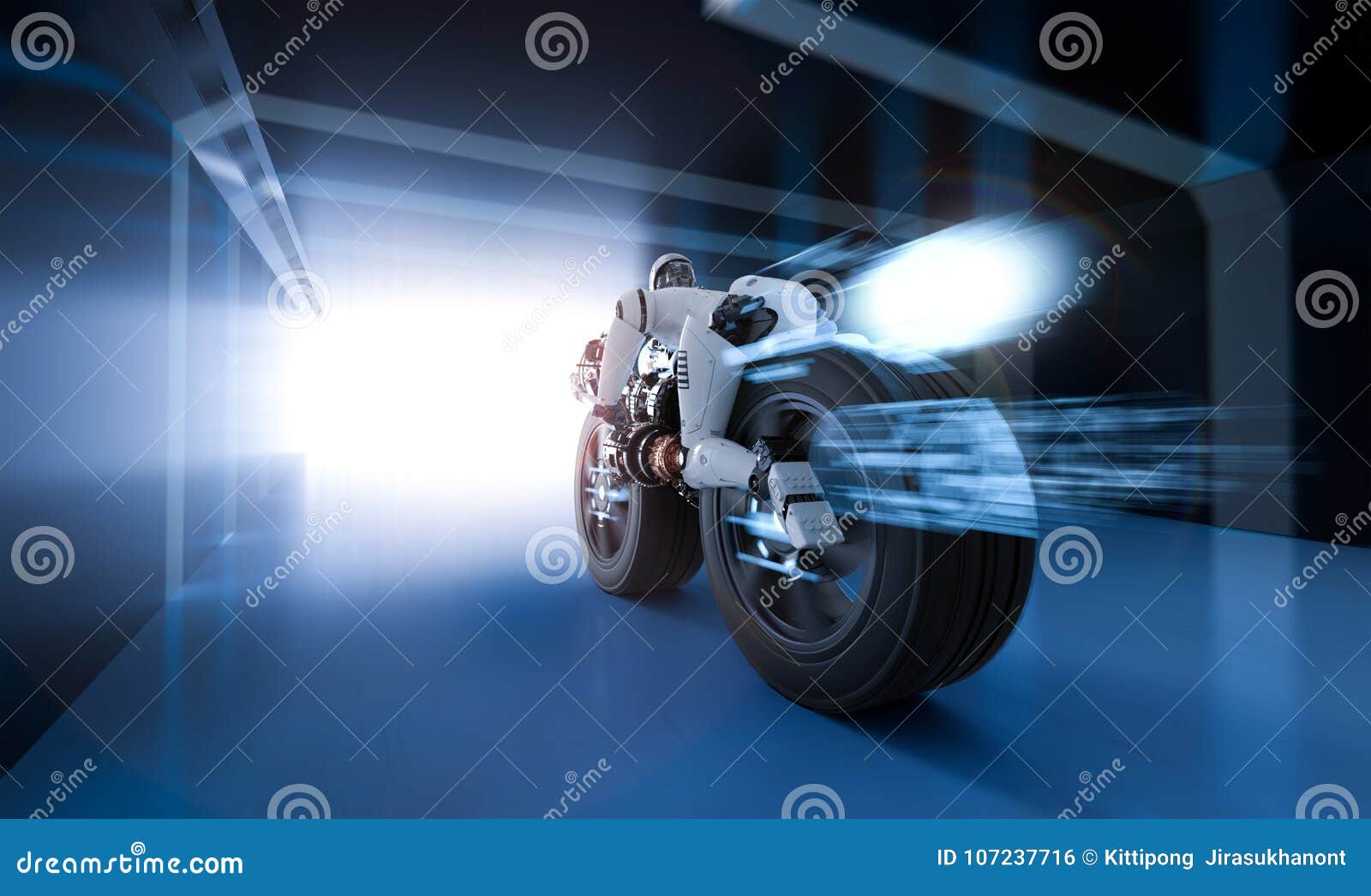 Robot speed move stock illustration. Illustration of futuristic - 107237716