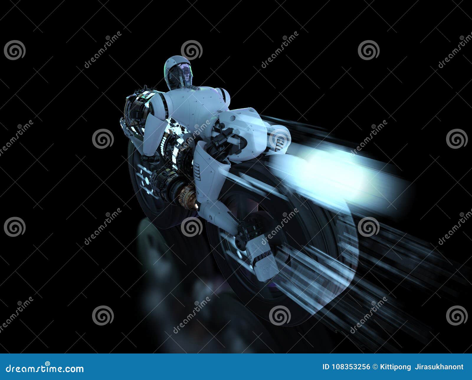 Robot speed move stock illustration. Illustration of cyborg - 108353256