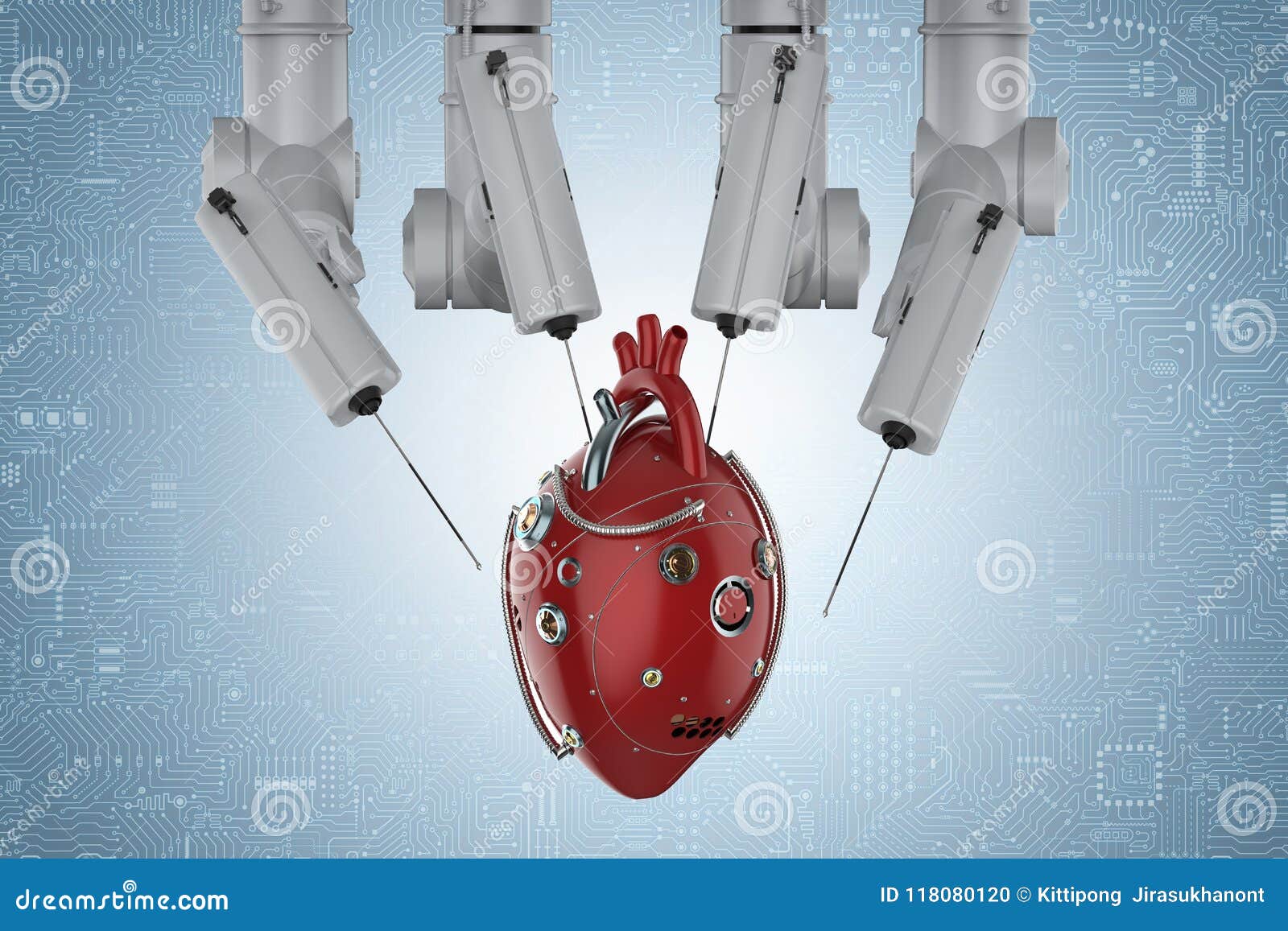 Robot Surgery with Robotic Heart Stock Illustration - Illustration of ... Robot Surgery with Robotic Heart Stock Illustration - Illustration of ...