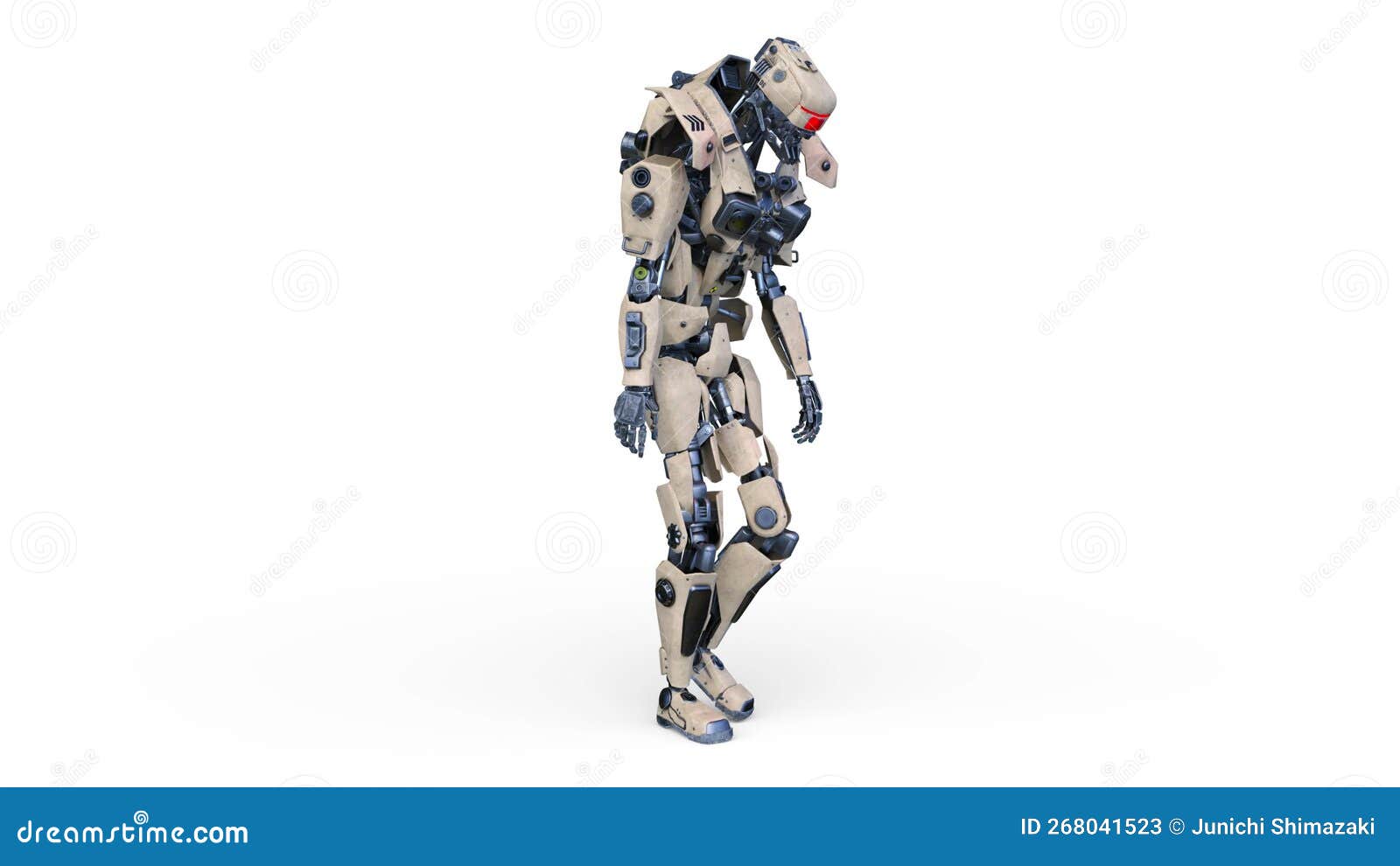 3D Rendering of a Robot Walking Face Down Stock Video - Video of ...