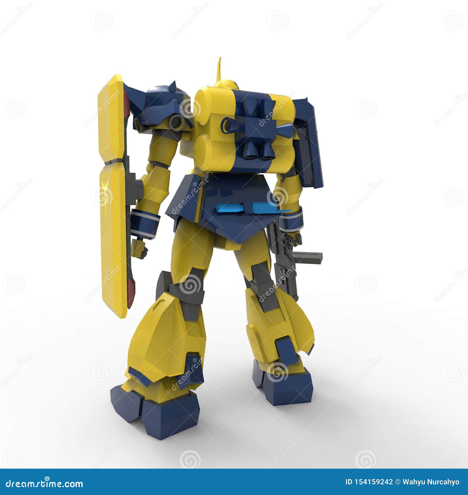 3D Rendering of Robots Created by Using a Blender Tool Editorial ...