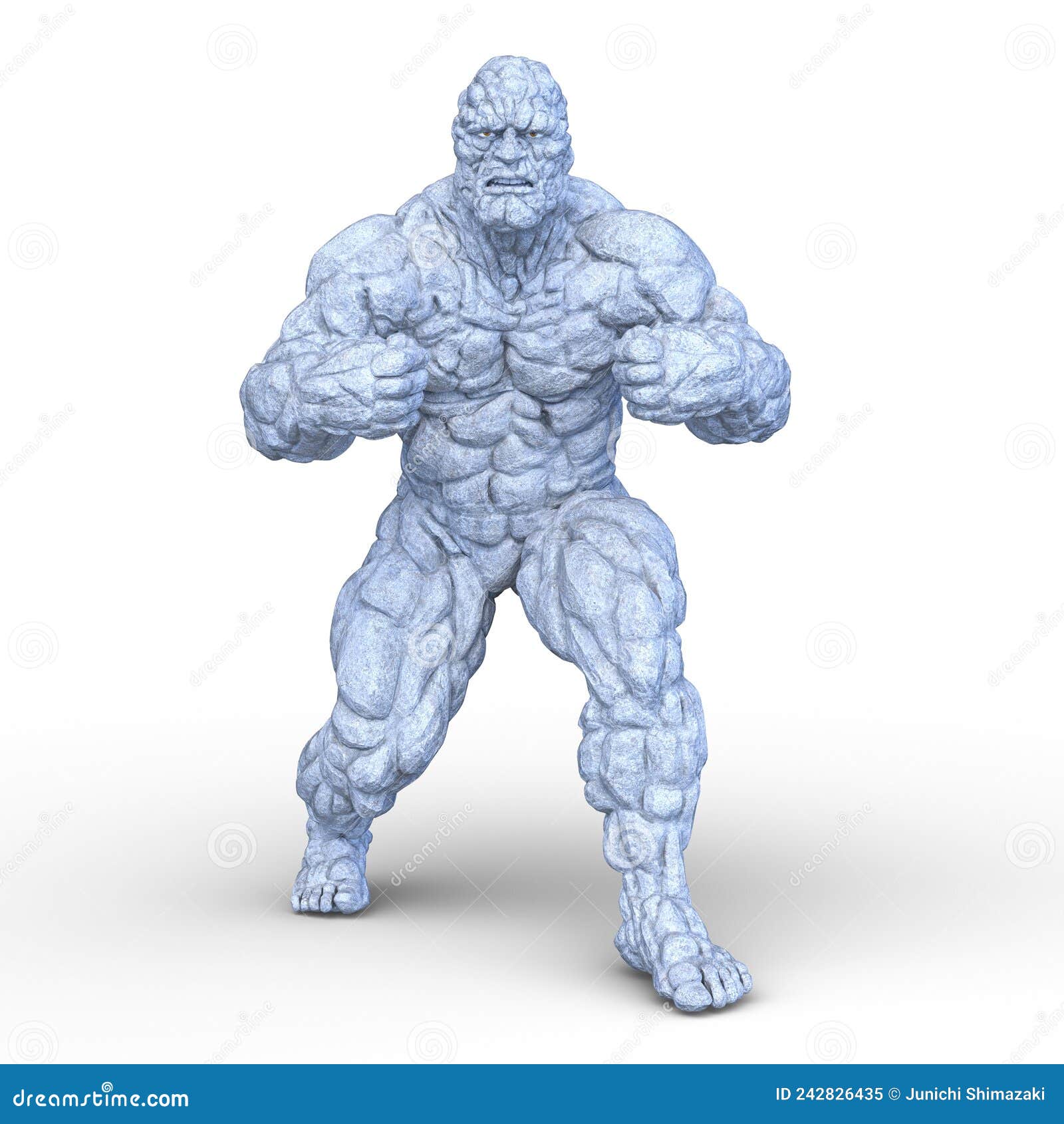3D Rendering of a Rock Monster Stock Illustration - Illustration of ...