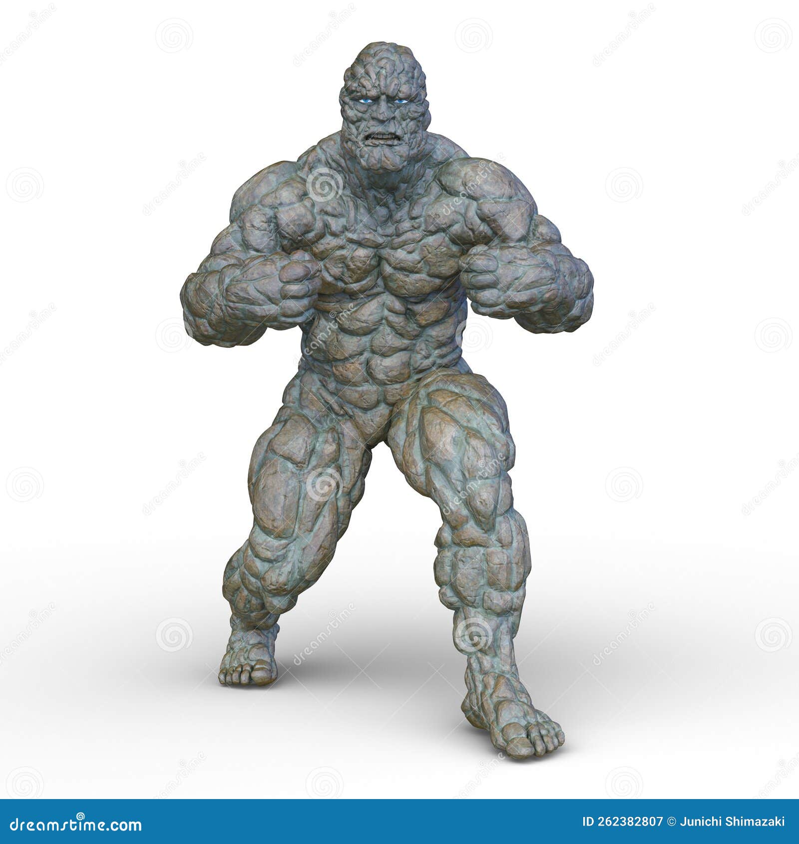 3D Rendering of a Rock Monster Stock Illustration - Illustration of ...