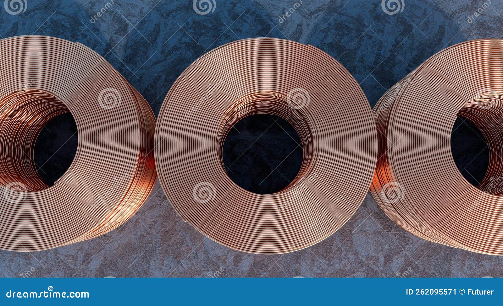 3d Rendering Roll of Copper Sheets or Heap of Copper Tapes Stock ...