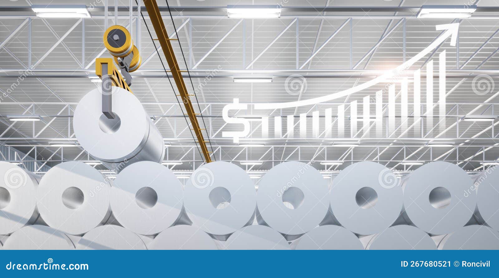 Overhead Crane Cartoon Vector | CartoonDealer.com #70460739