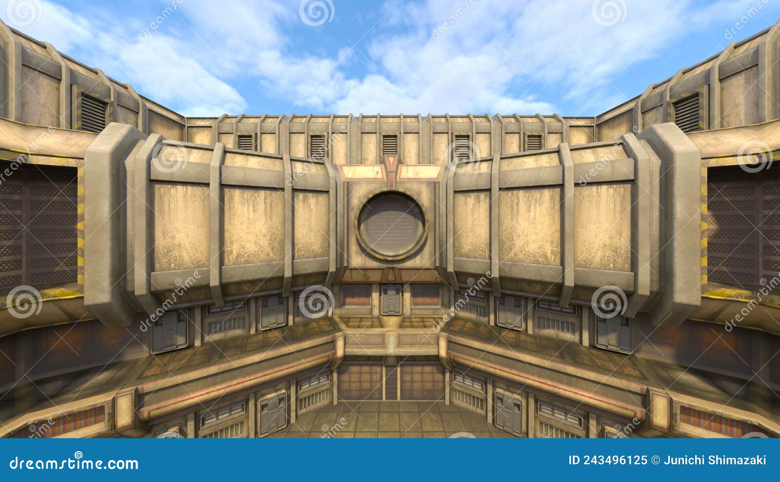 3D Rendering of the Rooftop Space Stock Illustration - Illustration of ...