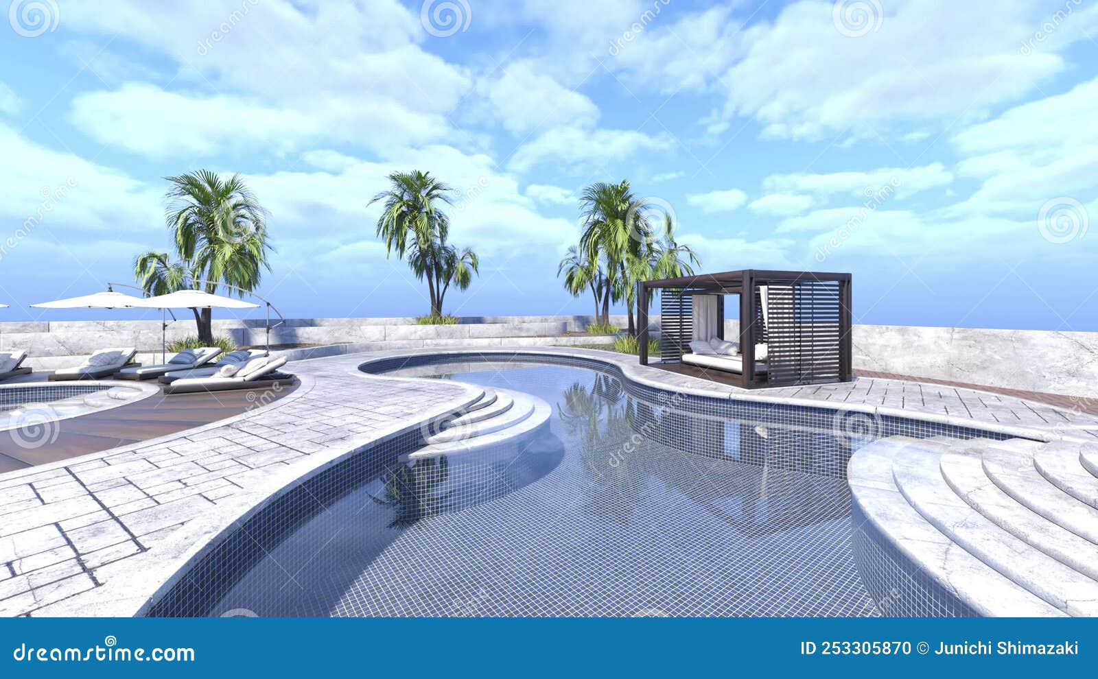 3D Rendering of the Rooftop Swimming Pool Stock Footage - Video of ...