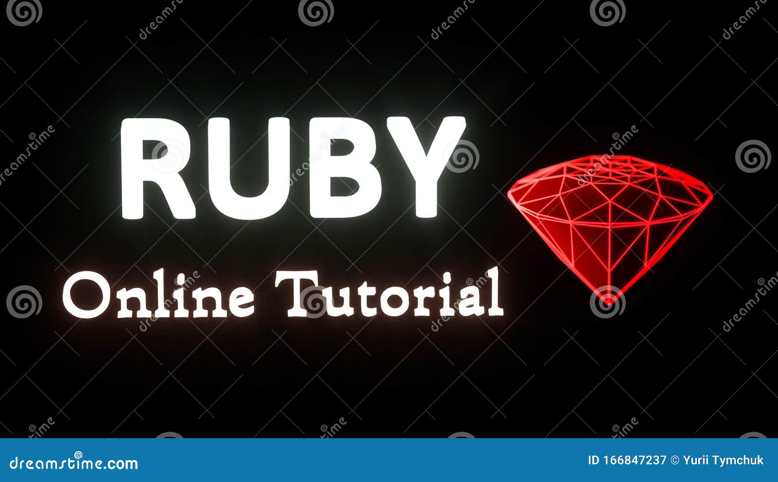 3d Rendering Of Ruby Online Tutorial On Black Background Programming Tutorial Coding Concept