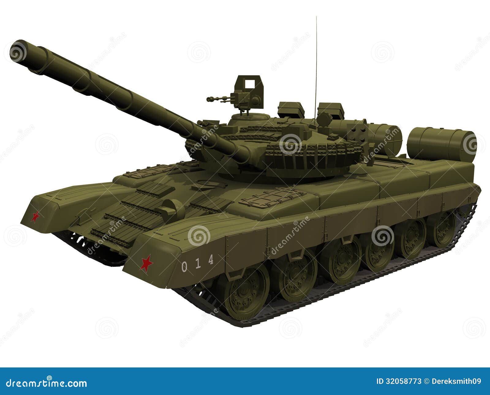 3d Rendering of a Russian T80 Tank Stock Illustration - Illustration of ...