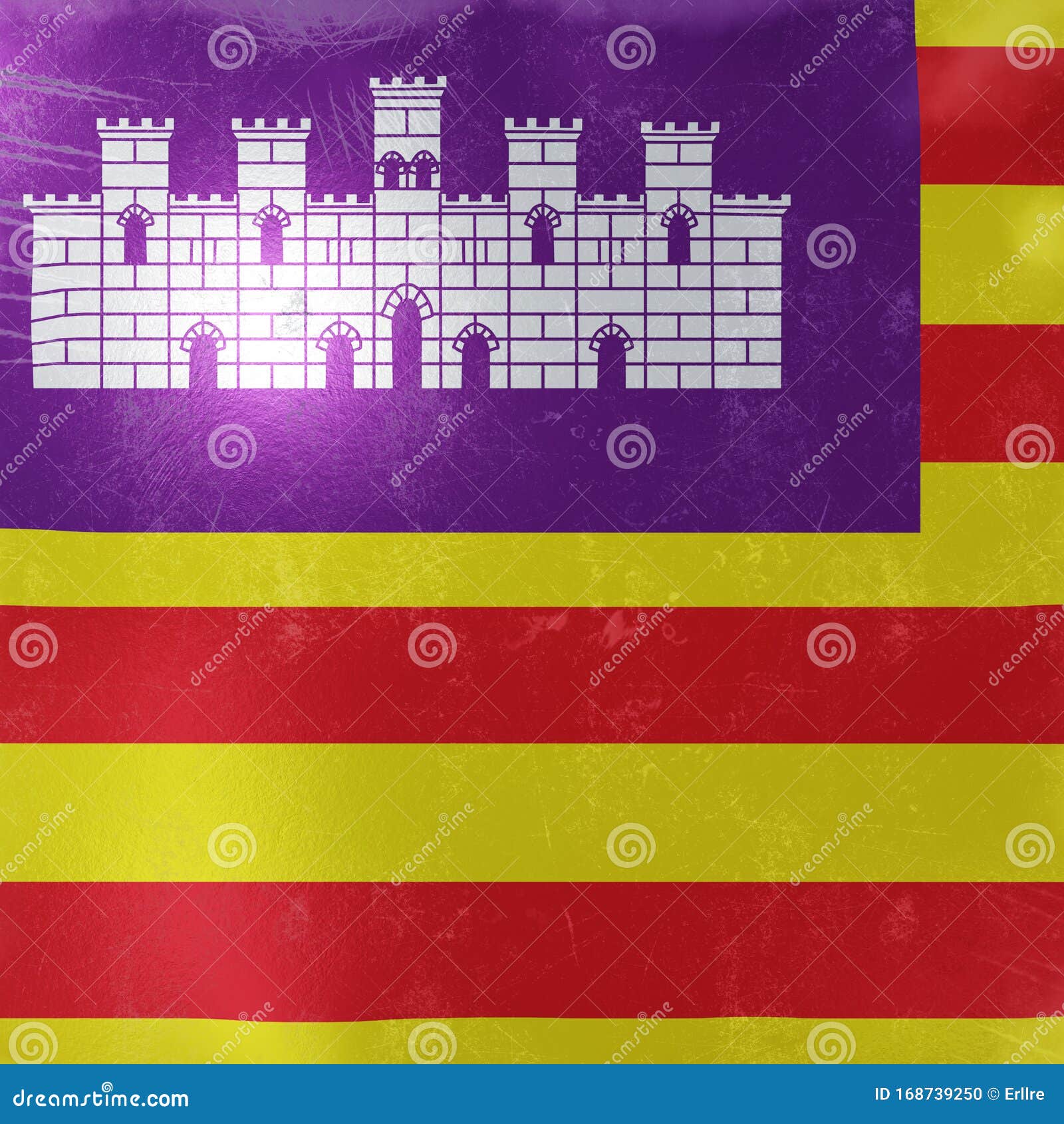 Balearic islands flag icon stock illustration. Illustration of national ...