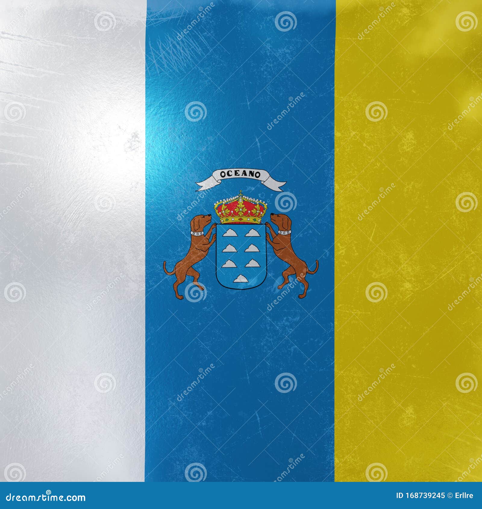 Canary islands flag icon stock illustration. Illustration of sign ...