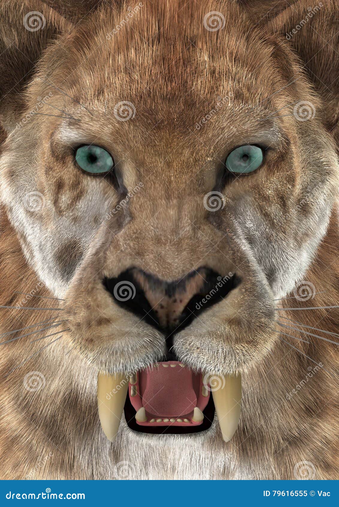 3D Rendering Of A Smilodon Skeleton Or Saber Toothed Tiger A Genus Of ...