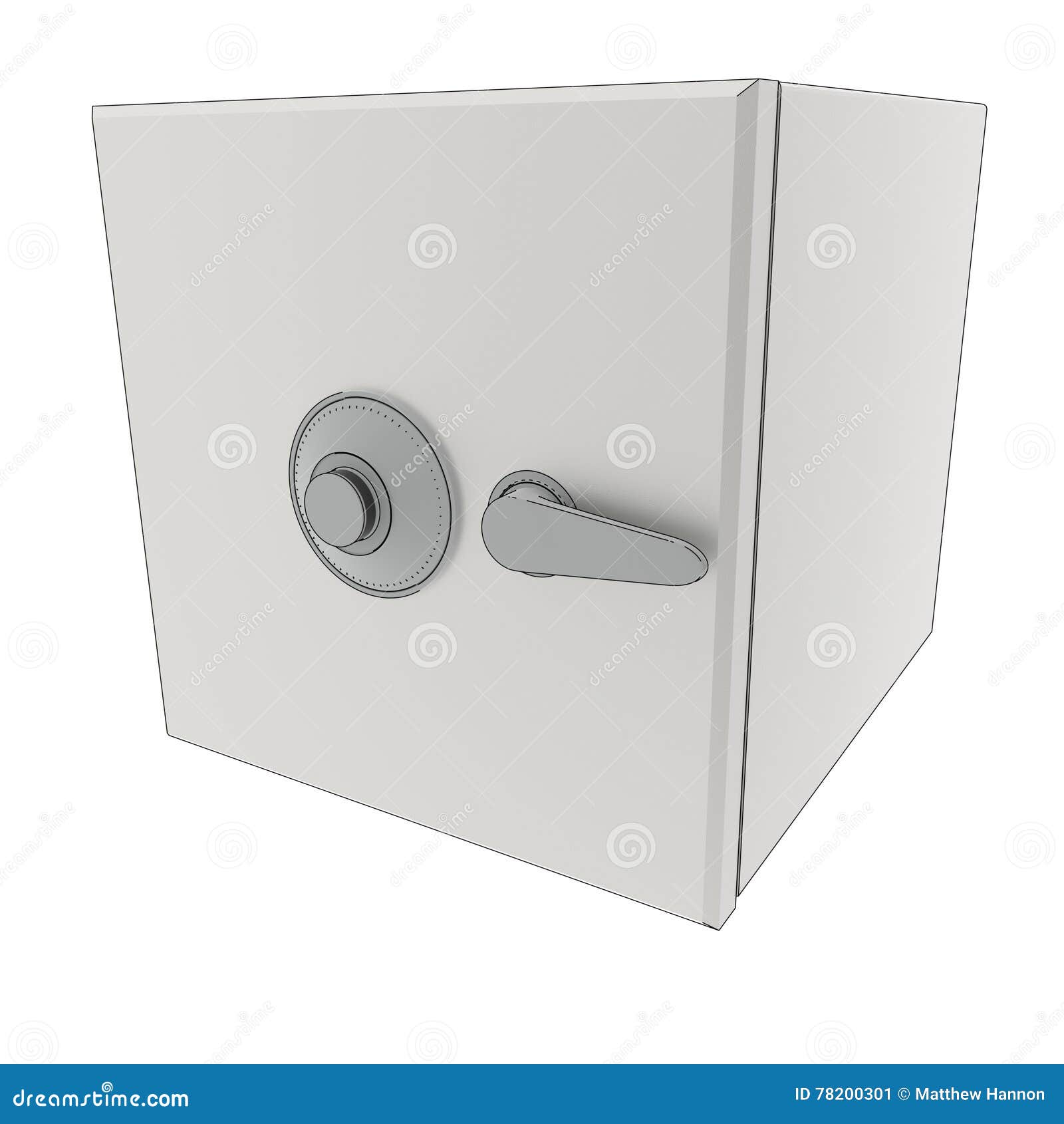 A 3d rendering of a safe. stock illustration. Illustration of isolation ...