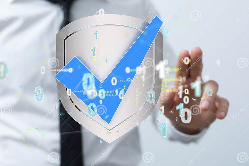3D Rendering of Safe Global Networking in a Hand Stock Illustration ...