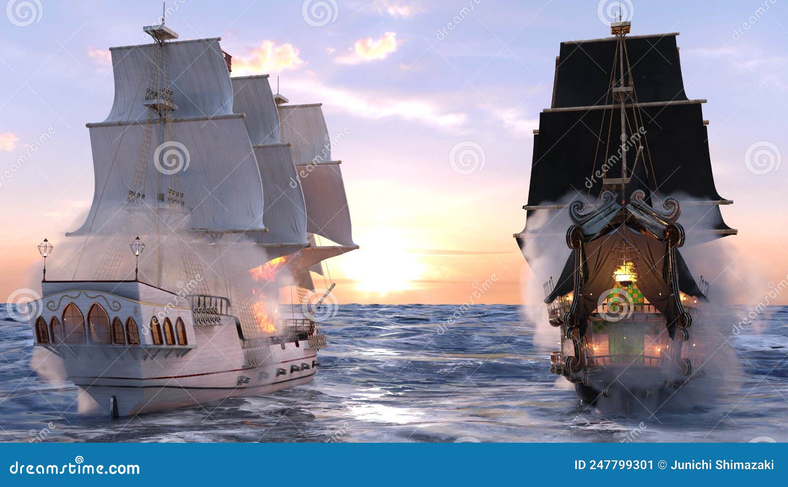 3D Rendering of the Sailing Boats Stock Illustration - Illustration of ...