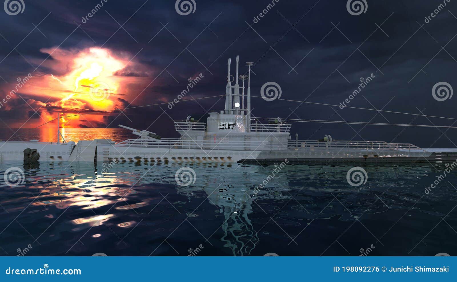 3D Rendering of Sailing Ship Stock Illustration - Illustration of wave ...