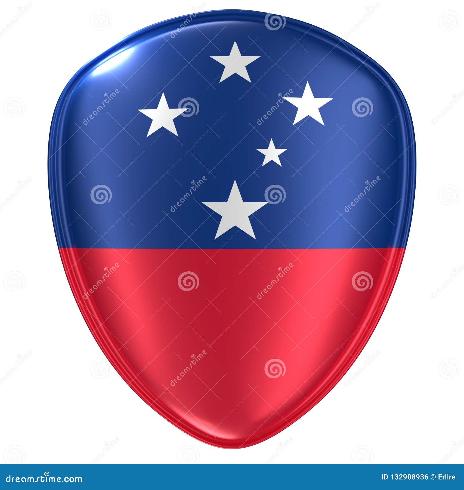3d Rendering of a Samoa Flag Icon Stock Illustration - Illustration of ...