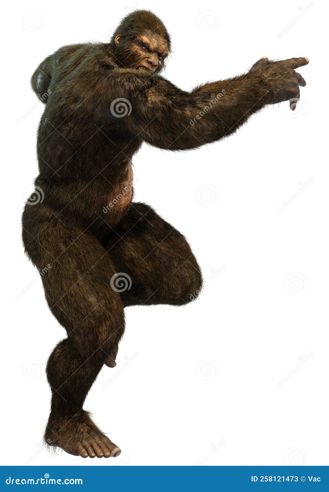 3D Rendering Sasquatch on White Stock Illustration - Illustration of ...