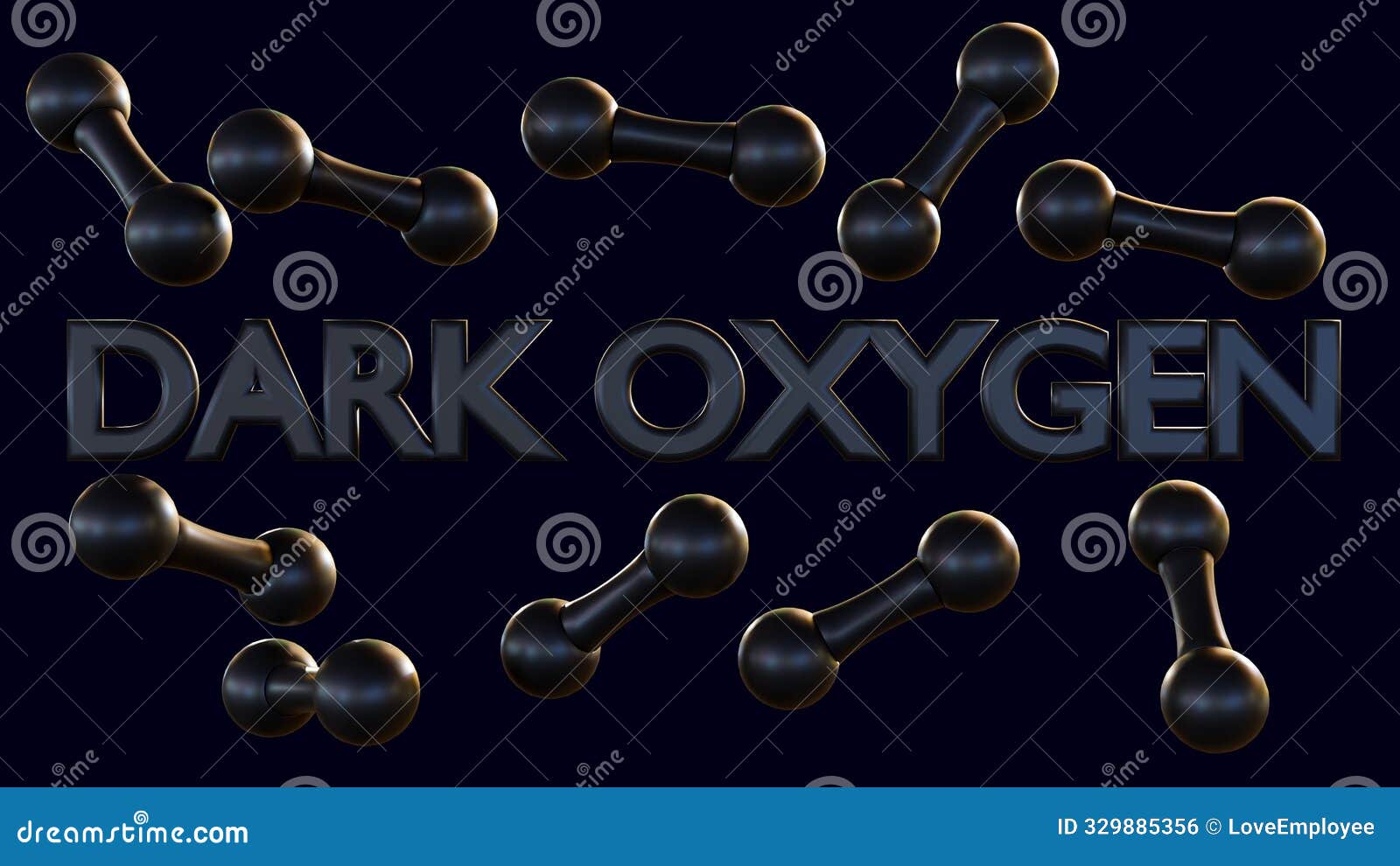 Black Oxygen Molecules And The Word "DARK OXYGEN" Royalty-Free Stock ...