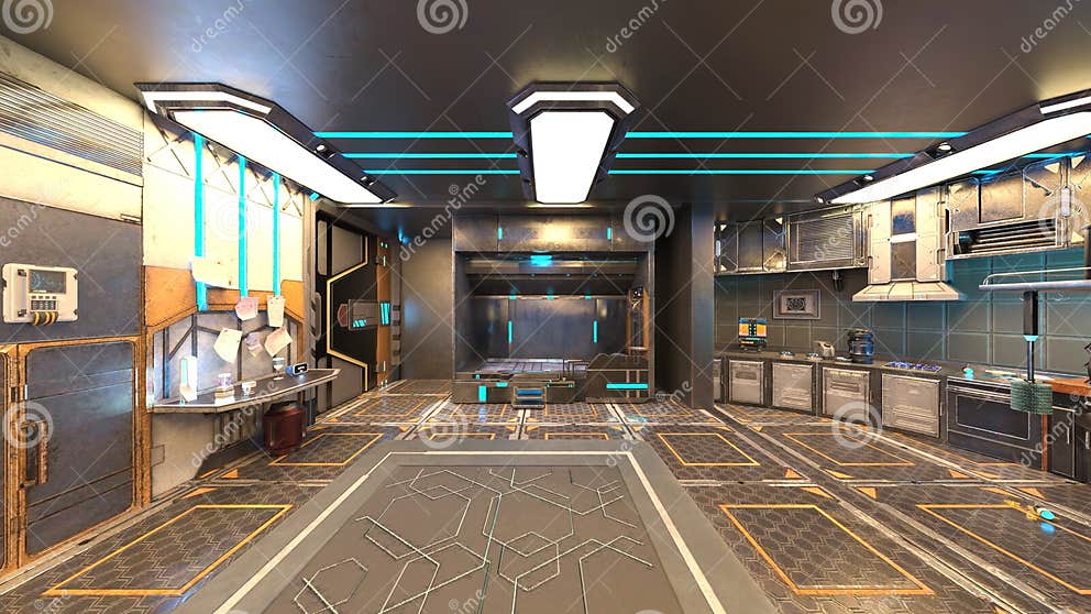 3D Rendering of Scenery in the Laboratory Stock Image - Image of ...