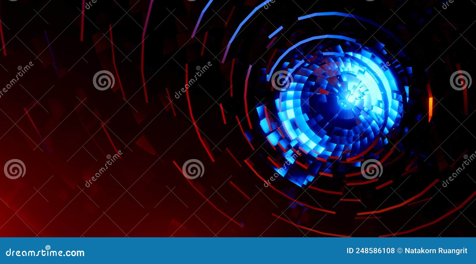 3D Rendering Sci-fi Hud Background Stock Illustration - Illustration of ...