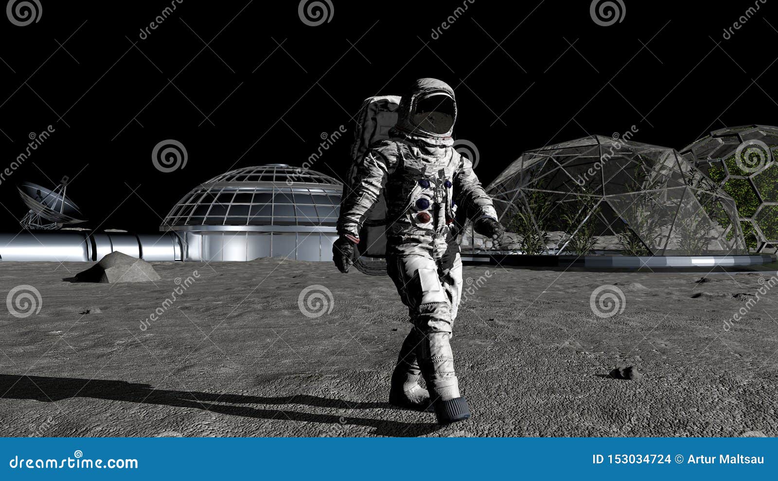 3D Rendering. Sci-fi Scene. the Colony of the Future on the Moon ... 3D Rendering. Sci-fi Scene. the Colony of the Future on the Moon ...