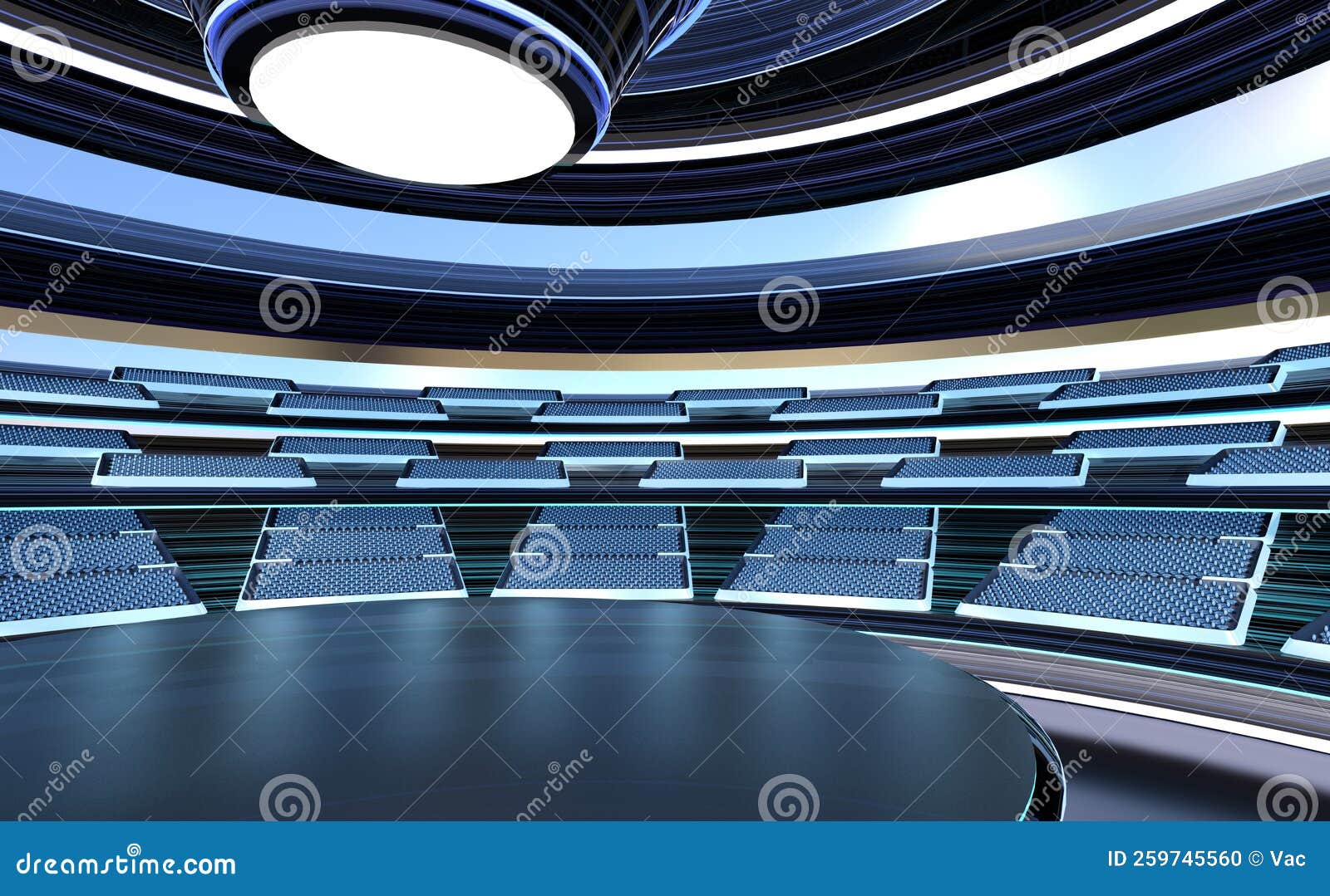 3D Rendering Science Fiction Arena Stock Illustration - Illustration of ...