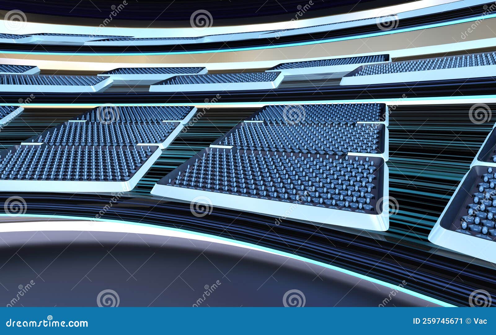 3D Rendering Science Fiction Arena Stock Illustration - Illustration of ...