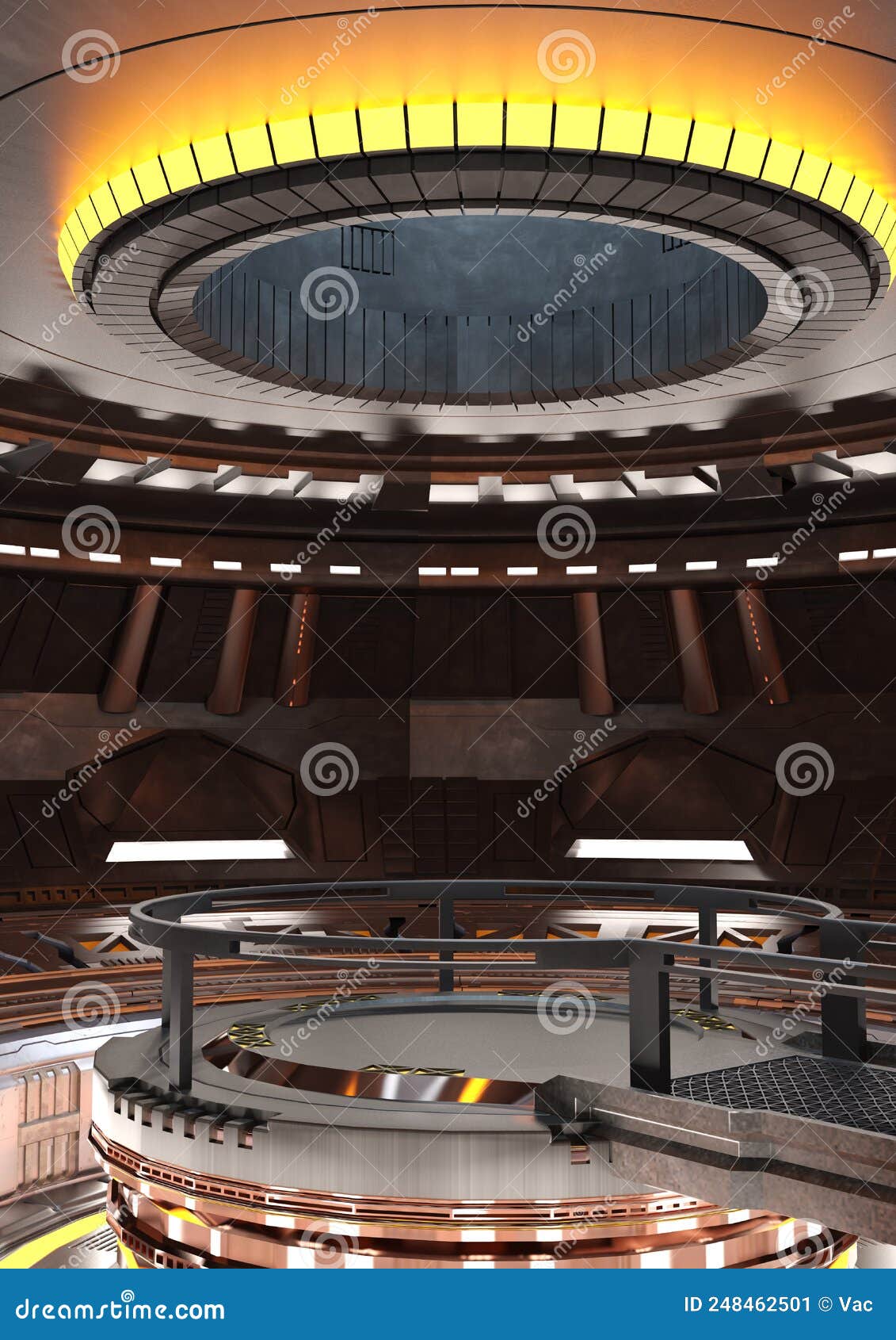 3D Rendering Science Fiction Podium Stock Illustration - Illustration ...