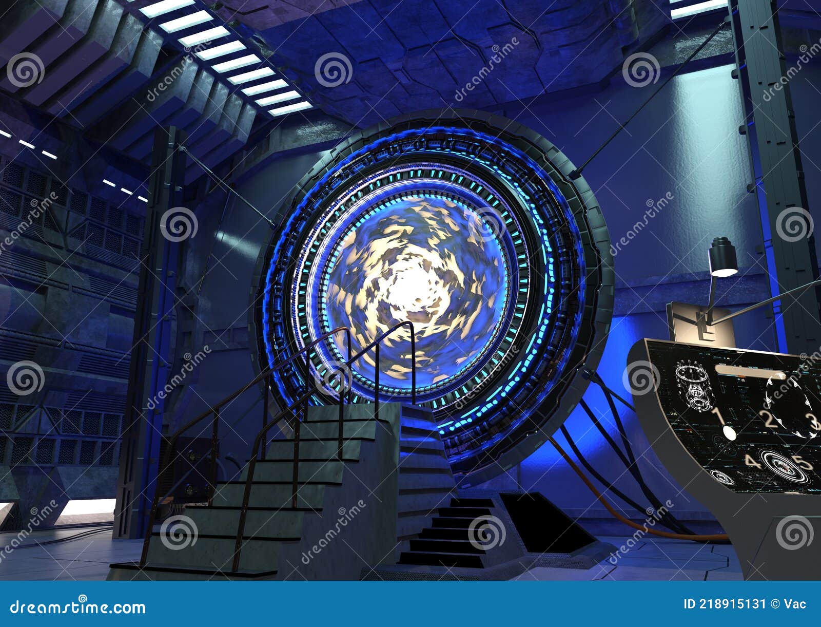 3D Rendering Teleportation Hangar Stock Image | CartoonDealer.com ...