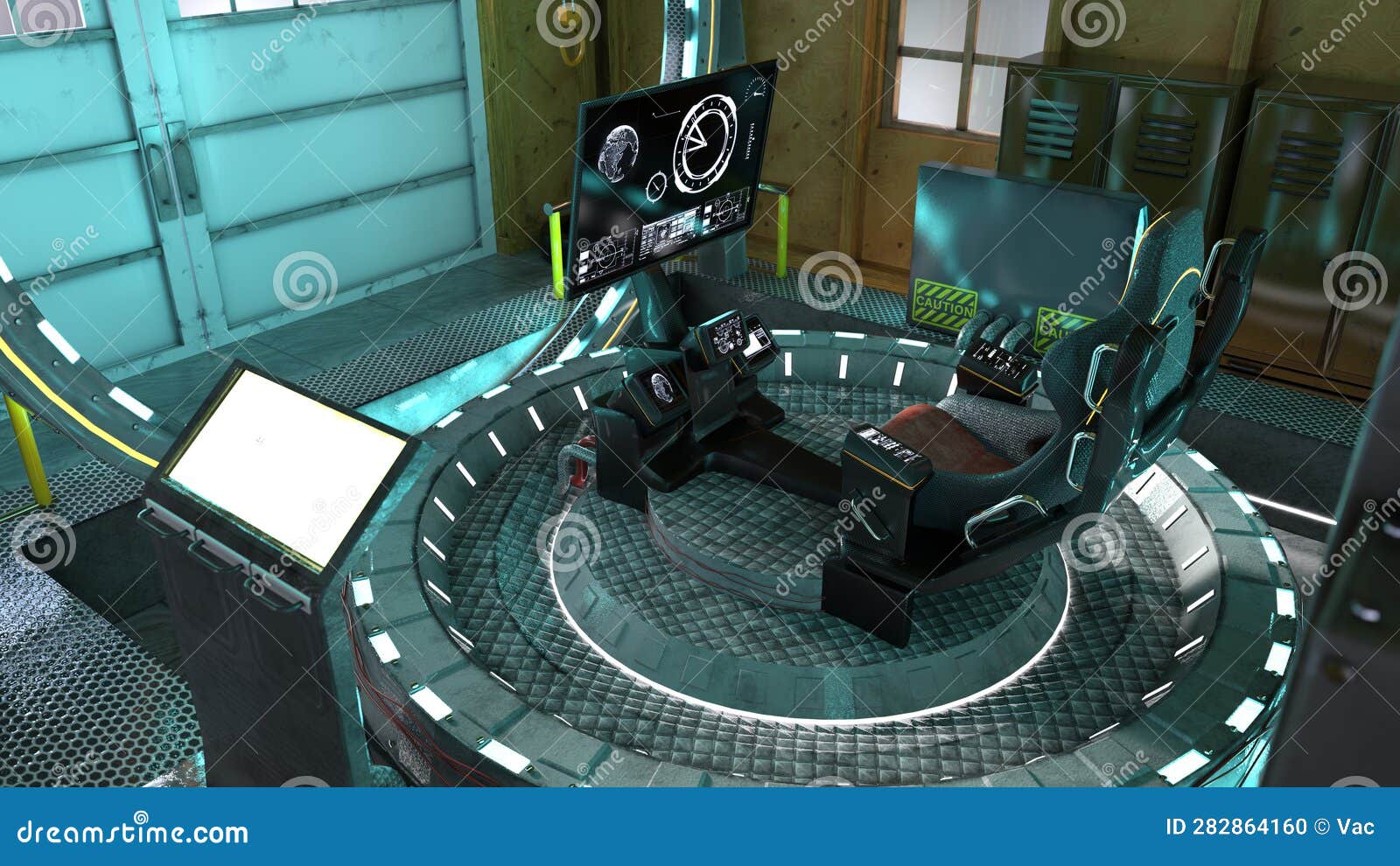 3D Rendering Time Machine stock illustration. Illustration of travel ...